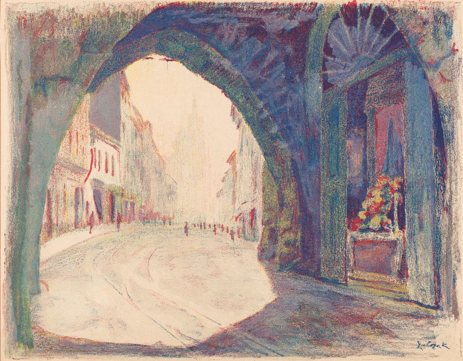 Jan Rubczak | Florianska Gate and Florianska Street from the (1926 ...