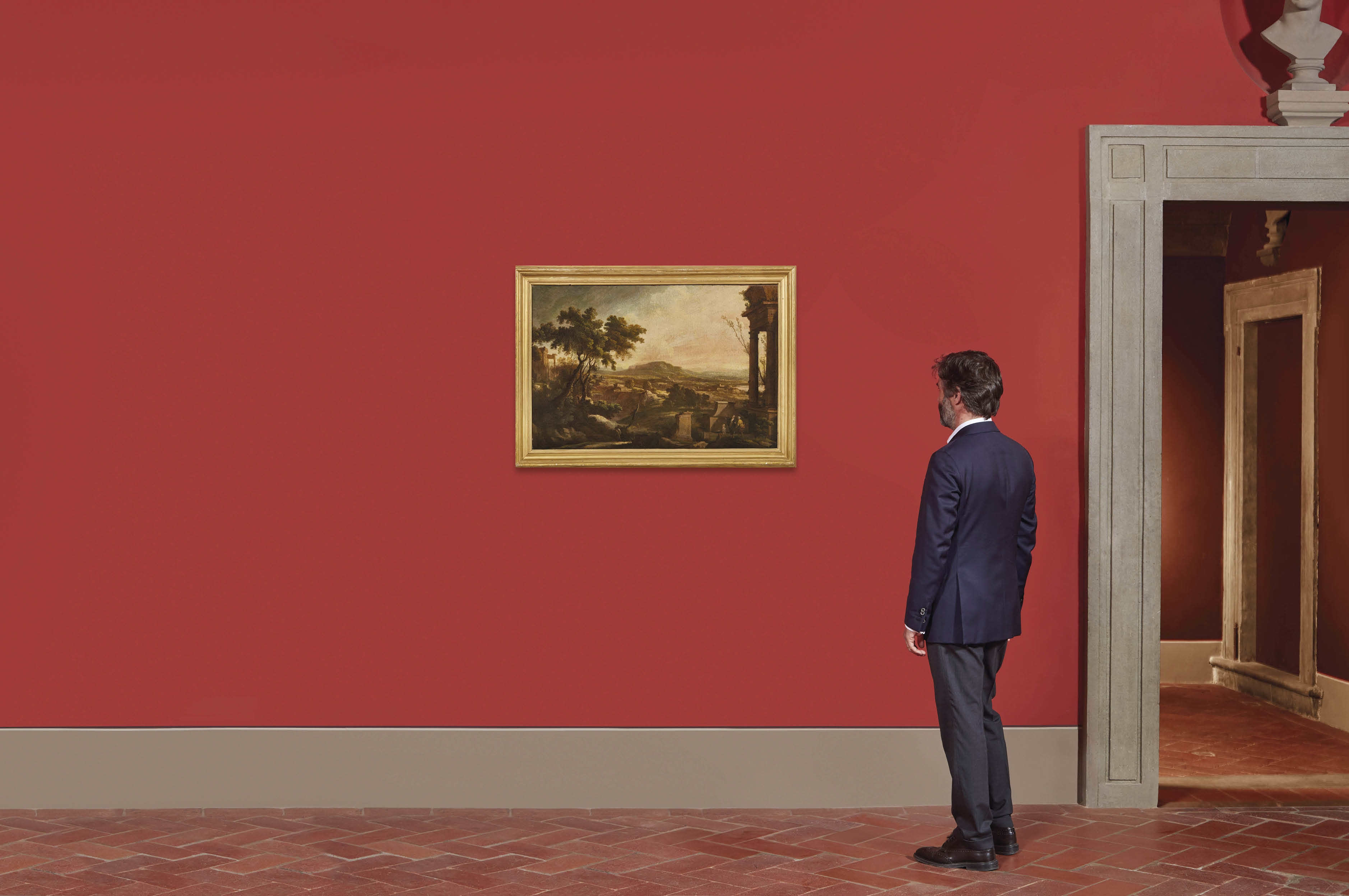 Pierre Antoine Patel | A LANDSCAPE WITH RUINS AND FIGURES | MutualArt