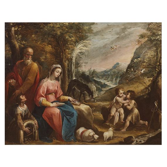 Giuseppe Cesari | THE HOLY FAMILY IN A LANDSCAPE | MutualArt