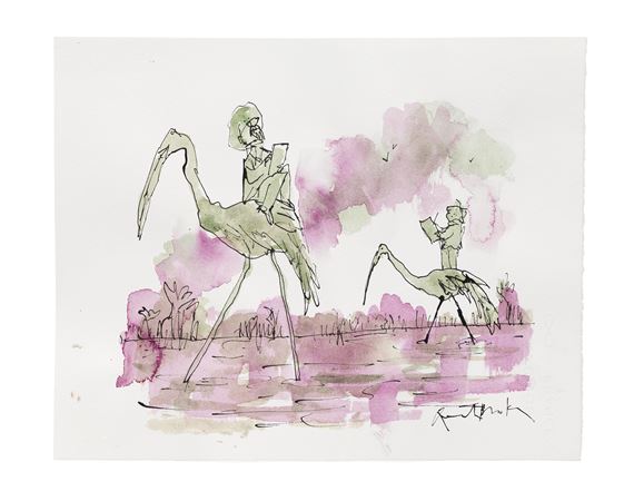 Quentin Blake | Artists and Giant Birds (2022) | MutualArt
