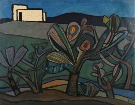 Josef Karl Nerud | Landschaft mit Kakteen | MutualArt