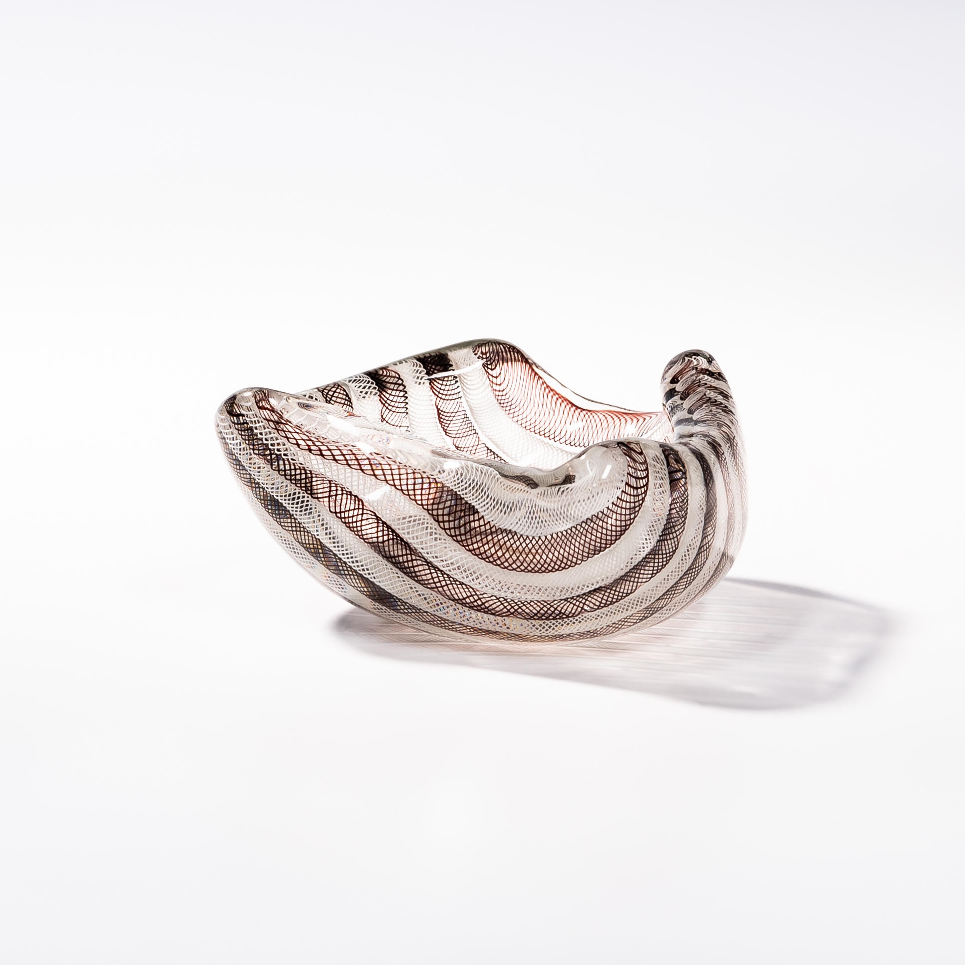 Archimede Seguso | Murano Glass Latticino Bowl | MutualArt