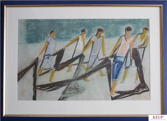 Willi Ulfig | Fischer mit Netzen | MutualArt