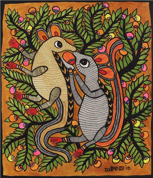 Manisha Jha | Untitled (Madhubani Painting) (2018) | MutualArt
