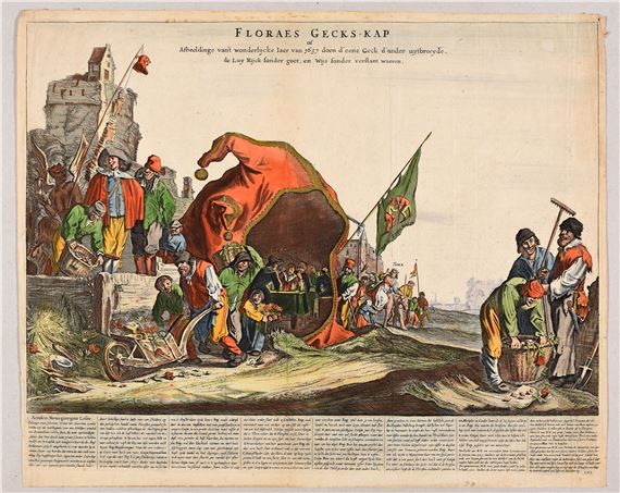 Pieter Nolpe | Fool's cap with the tulip mania of 1637. | MutualArt
