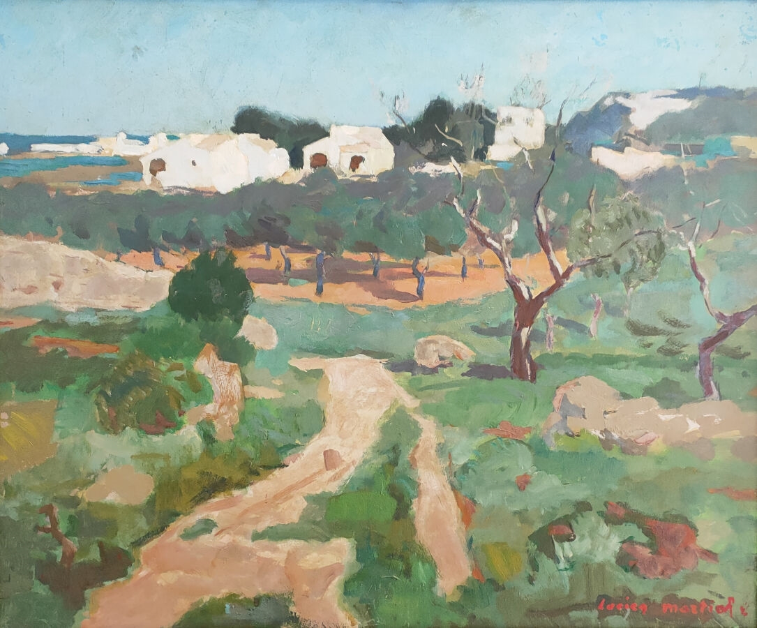 Lucien Raoul Jean Martial | Raoul Jean MARTIAL (1892-1987) Paysage Huile sur isorel signée en ...