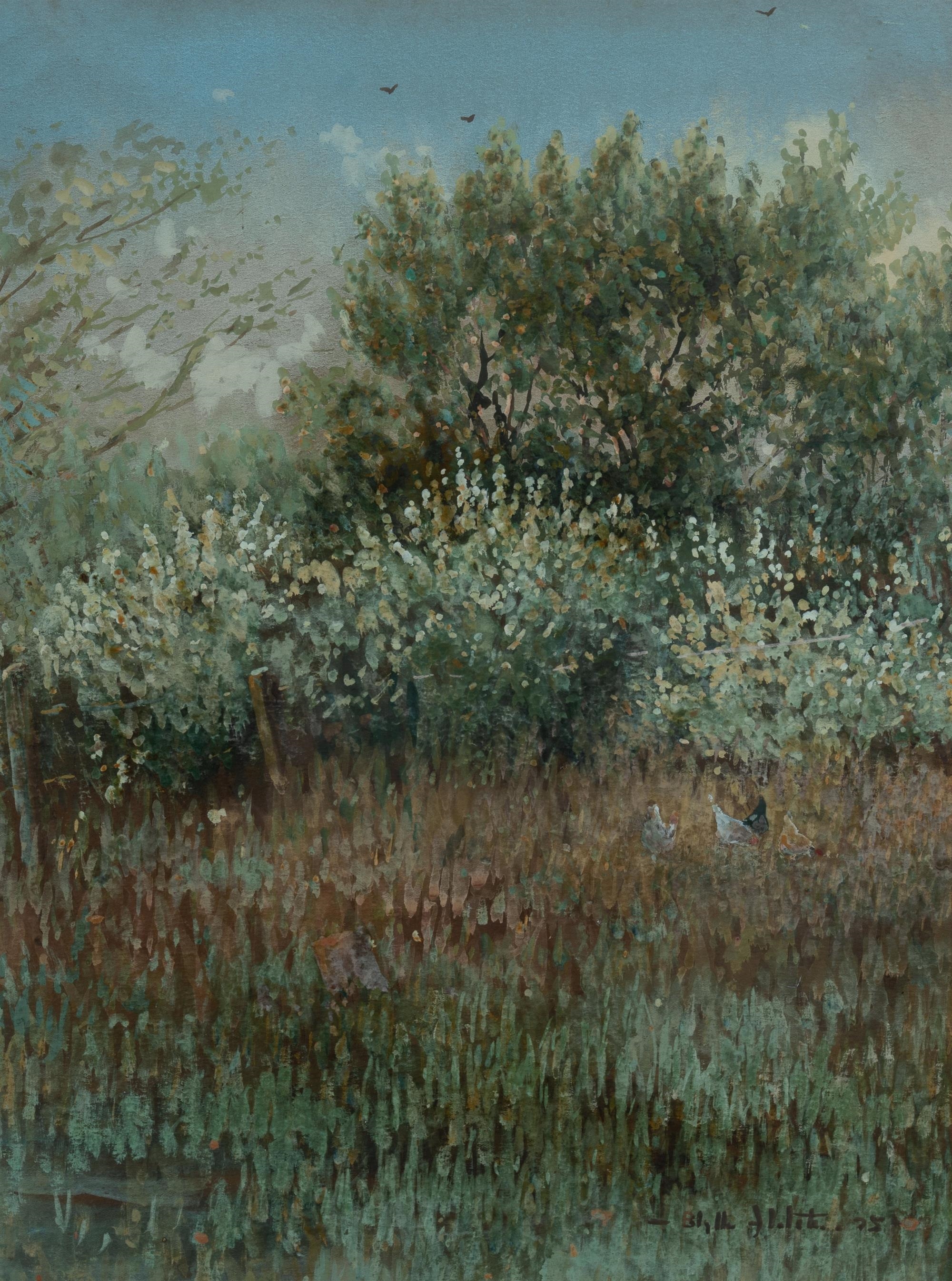 Blythe Fletcher | Orchard Chickens (1925) | MutualArt