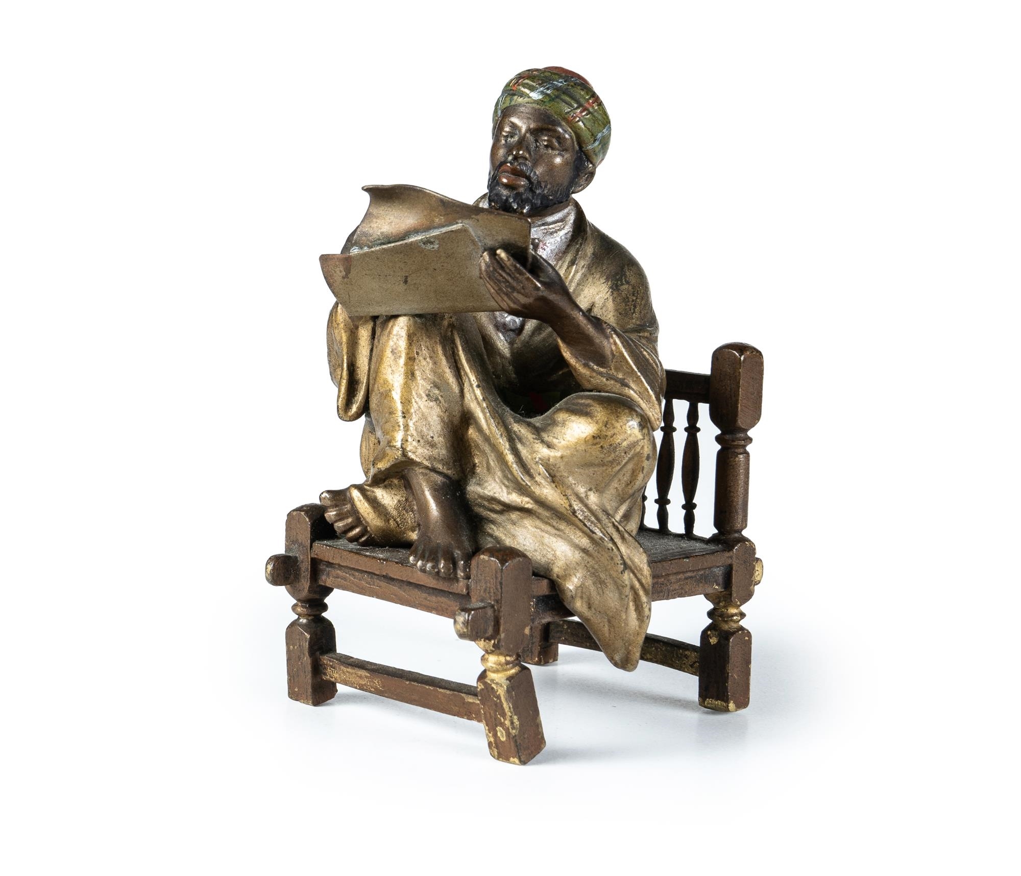 Franz Xaver Bergmann | Of an Arab scribe seated in a low chair. Bergman ...