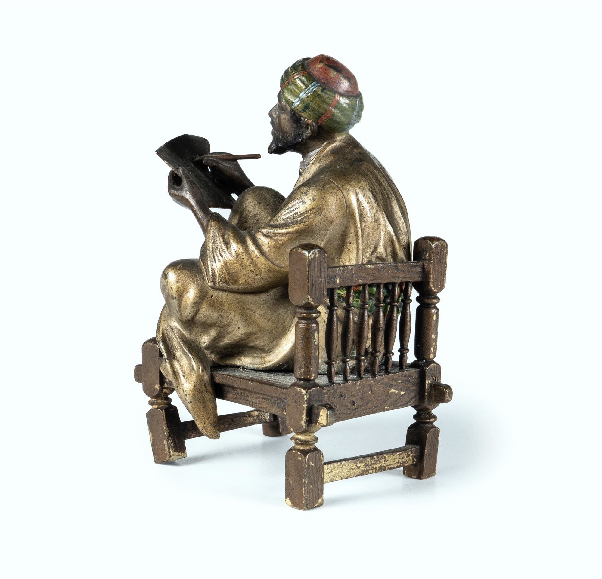Franz Xaver Bergmann | Of an Arab scribe seated in a low chair. Bergman ...
