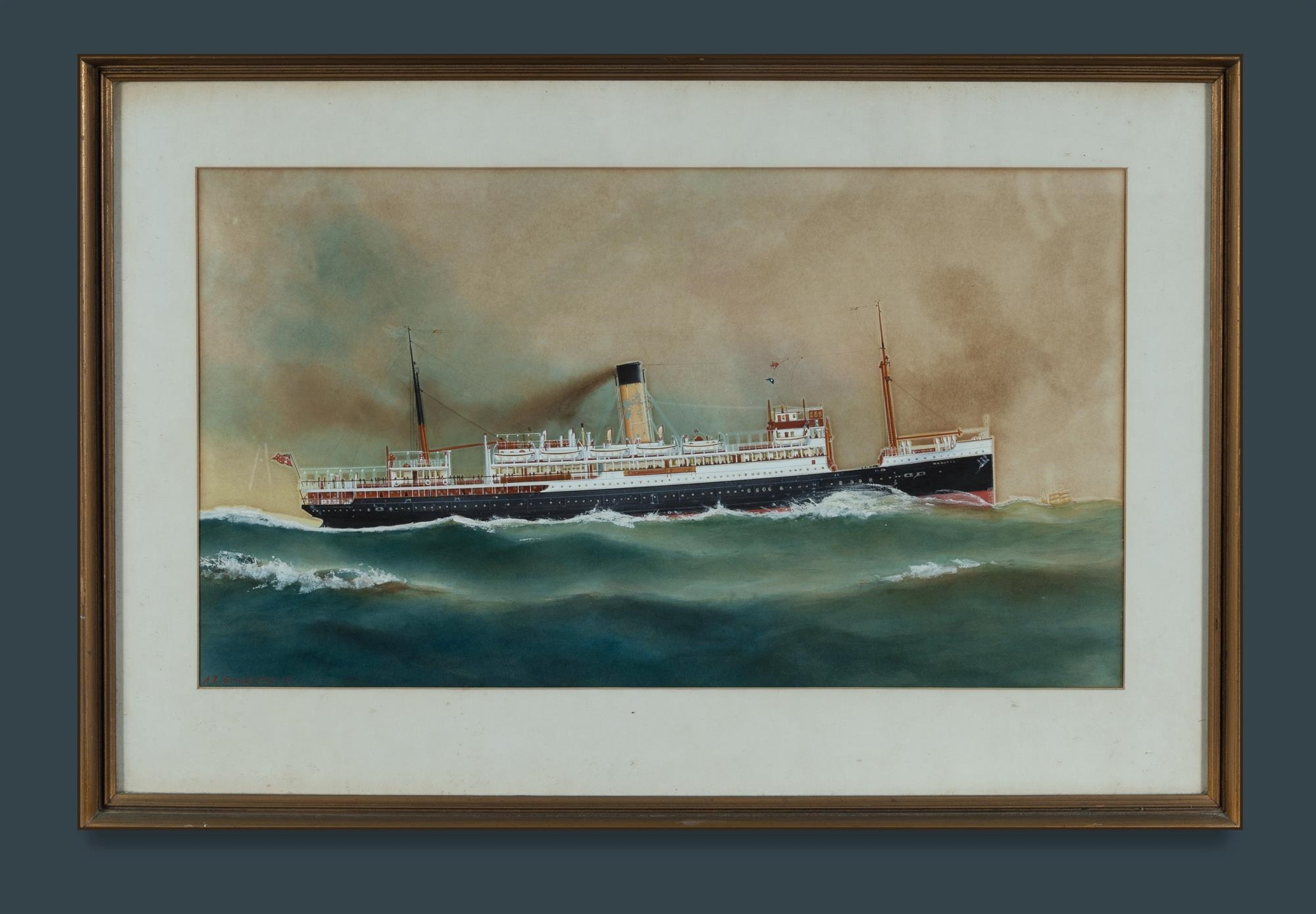 Arthur Victor Gregory | The SS Wandilla - Crossing The Bright (1913 ...