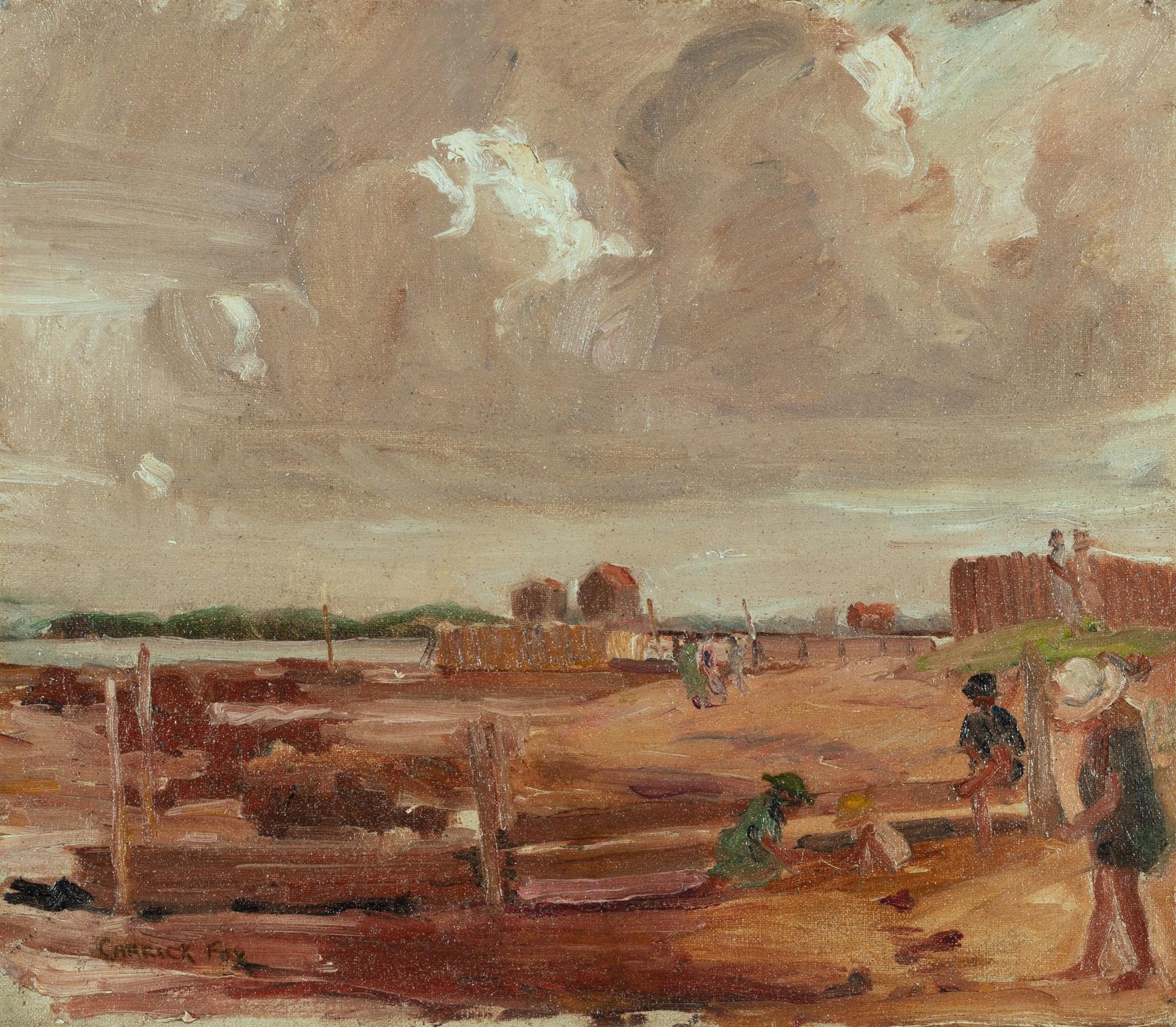 Ethel Carrick Fox | Children Playing on the Beach | MutualArt