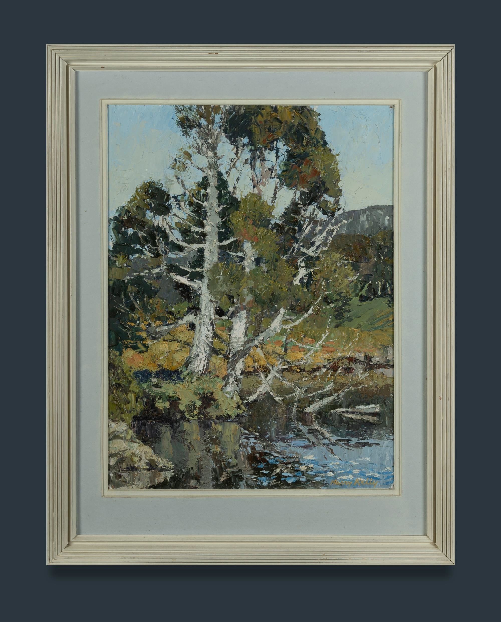 Harry Kelly | Trees Overhanging Water | MutualArt