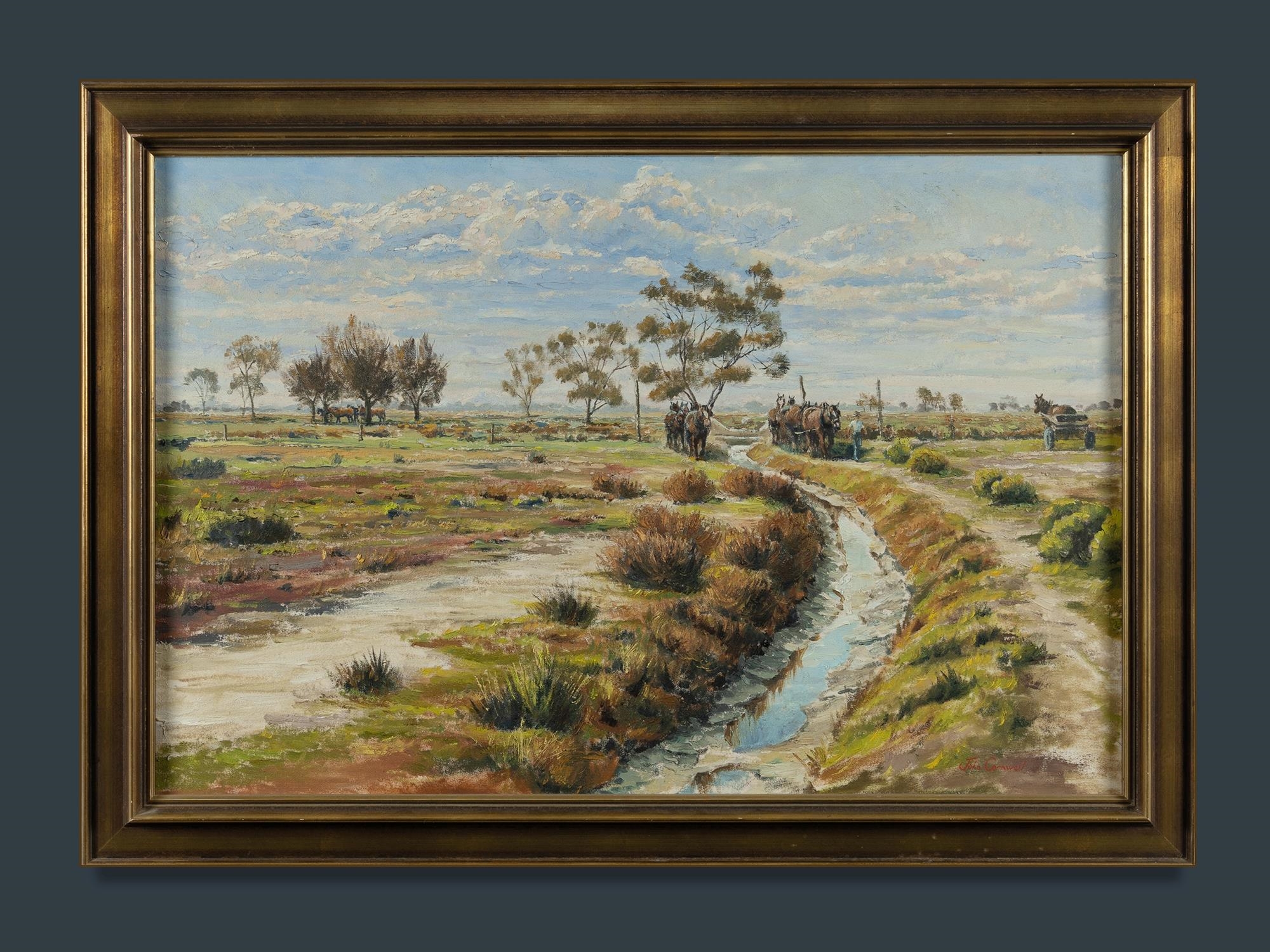 John Cornwell | Delving the Bore Drain, Burren Junction, NSW | MutualArt