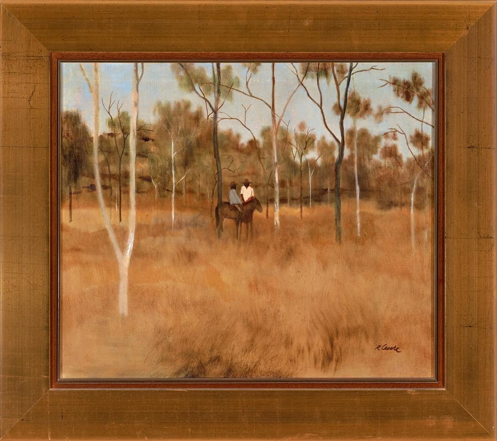 Ray Crooke | Riders in an Outback Landscape | MutualArt