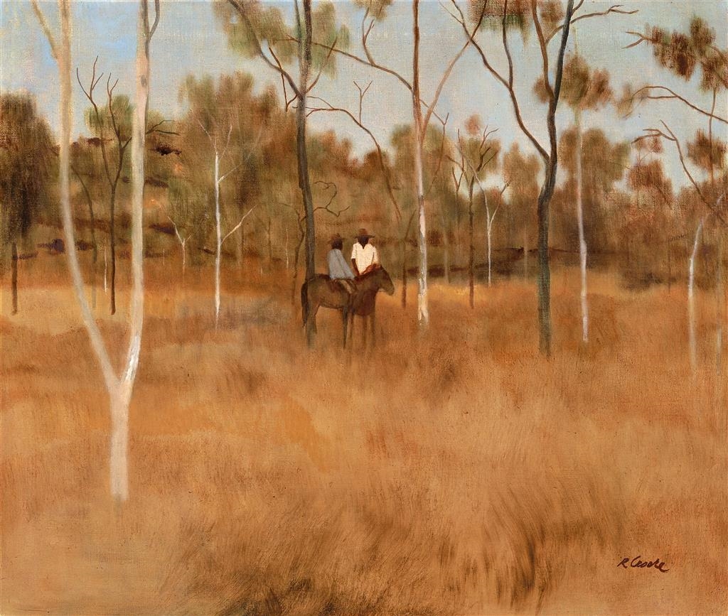 Ray Crooke | Riders in an Outback Landscape | MutualArt