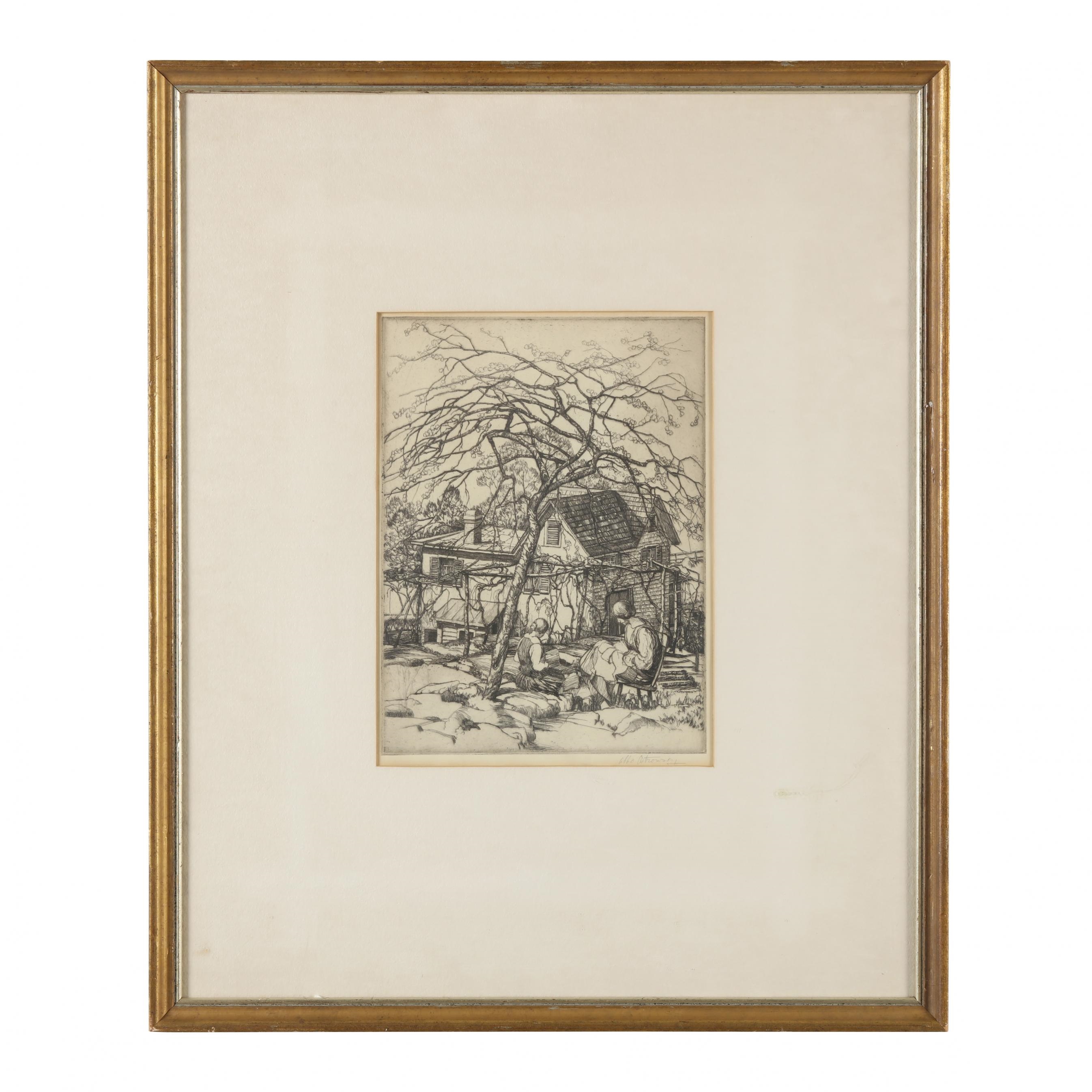 Abbo Ostrowsky | Three Scenic Etchings | MutualArt