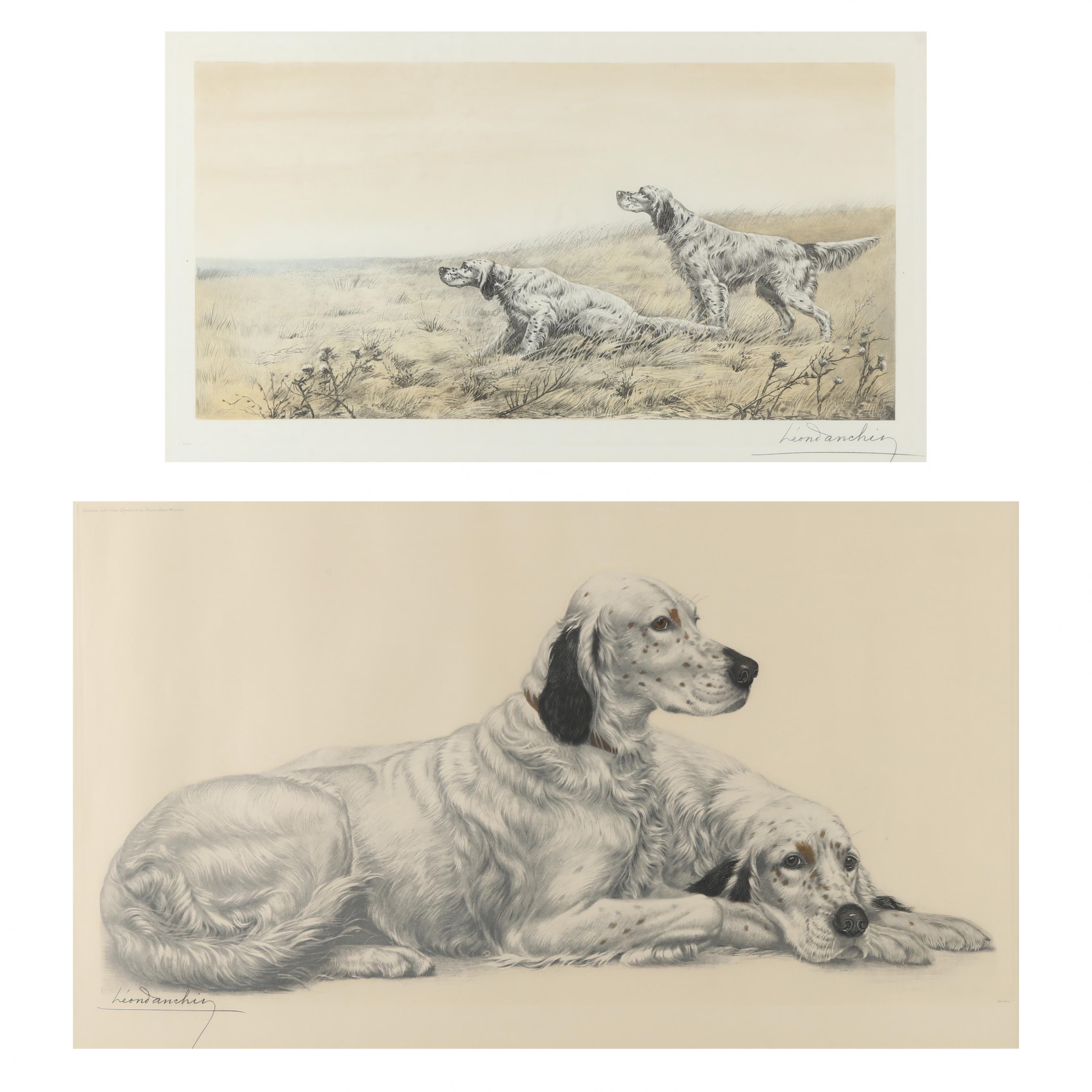 Leon Danchin | Two Resting Setters and Llewellin Setters (Two Works ...