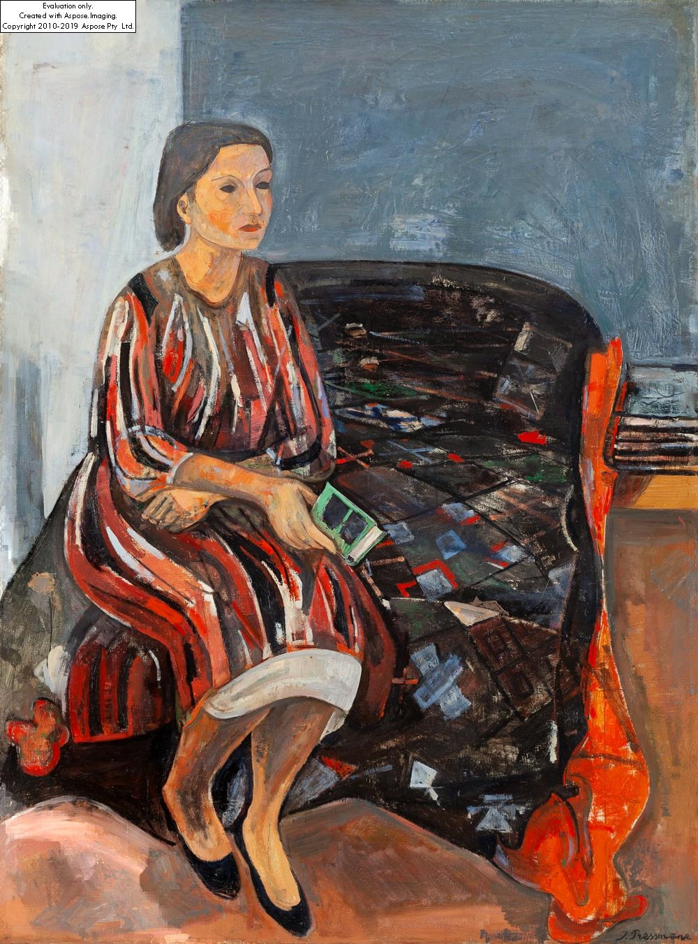 Joseph Pressmane | Portrait of sitting woman (1929) | MutualArt