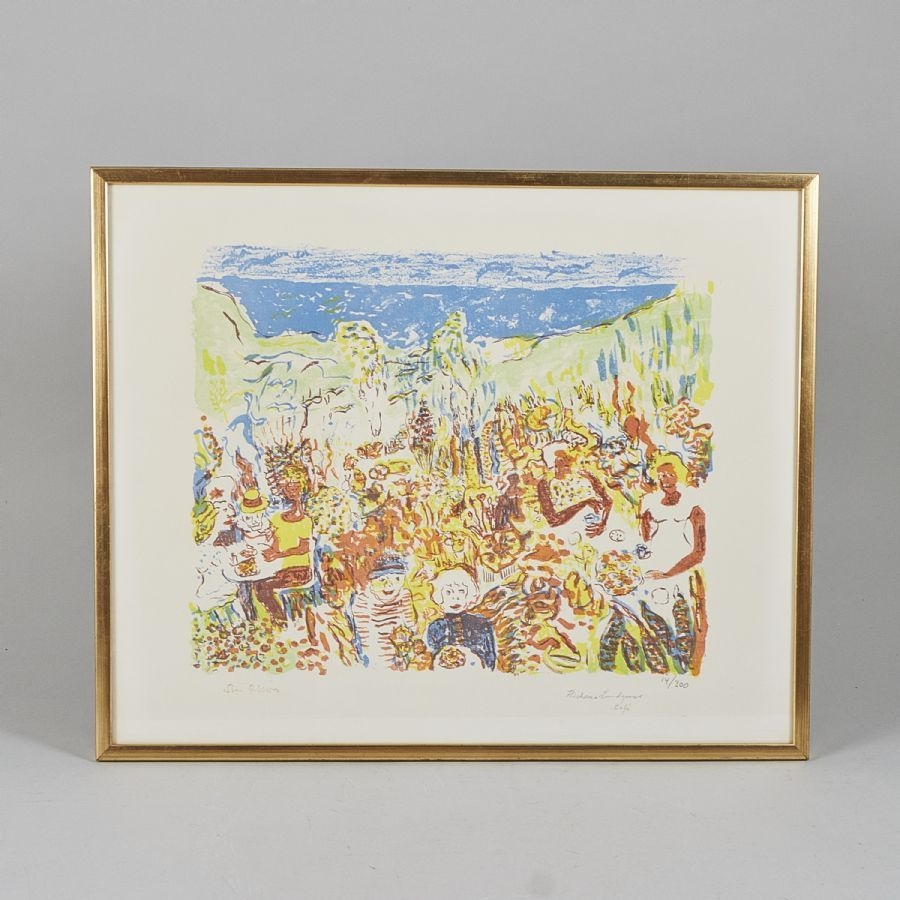 Sven Erixson | Sverige. Flickorna Lundgrens Kafé. Signerad | MutualArt