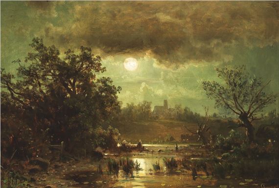 Adolf Chwala | Open Landscape with Pond | MutualArt