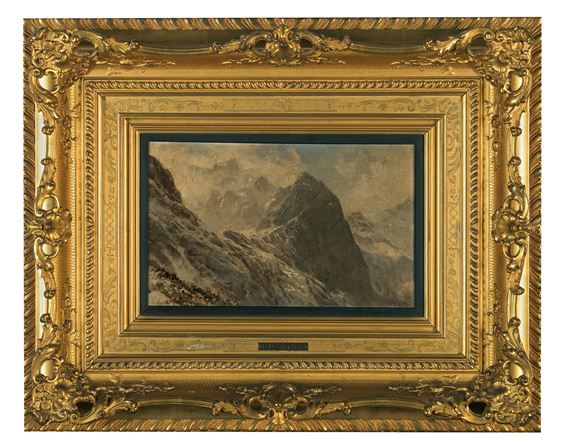 Edward Theodore Compton | Cloudy Mountain Peaks (1849) | MutualArt