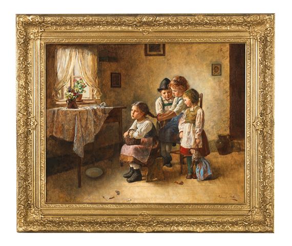 Edmund Adler | A New Hairstyle (1876) | MutualArt