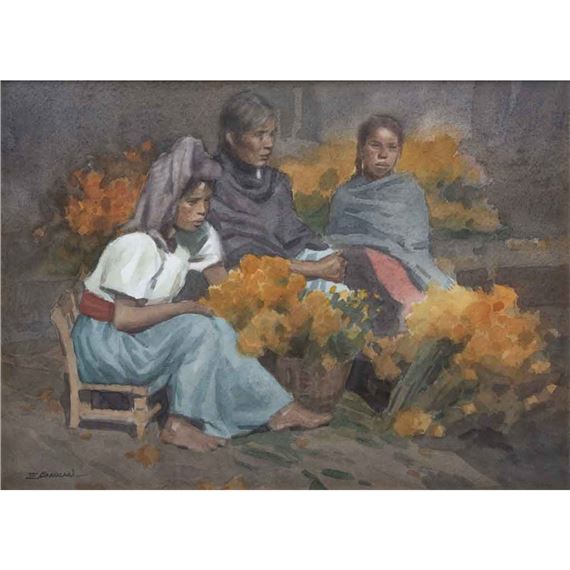 Edgardo Coghlan | Vendedoras de flores | MutualArt