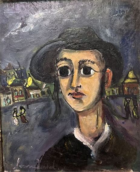 Boris Borvine Frenkel | Young Jew Oil on cardboard | Compare similar artworks | MutualArt