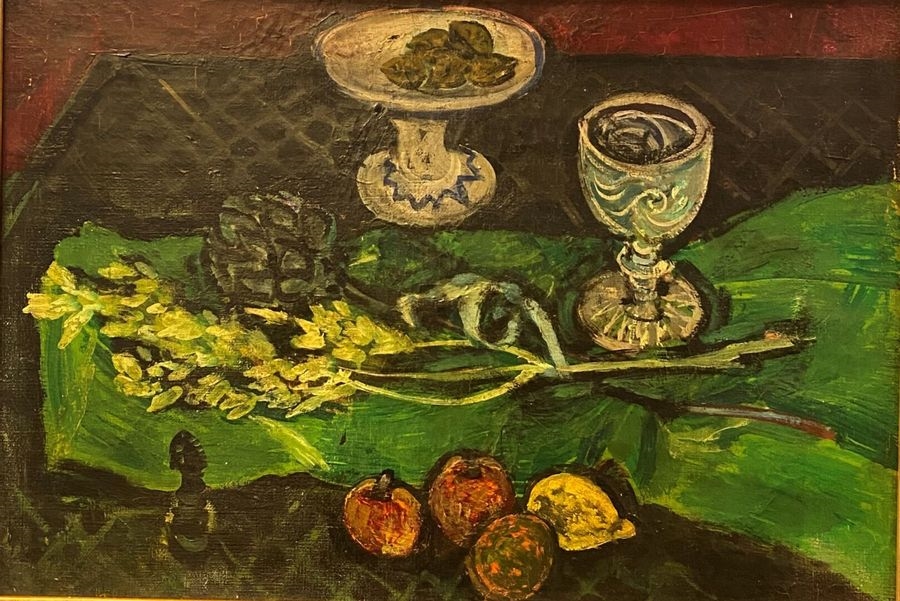 Jacques Chapiro | Still life with a green table (1940) | MutualArt