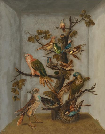 Peter Paillou | Birds in an aviary | MutualArt