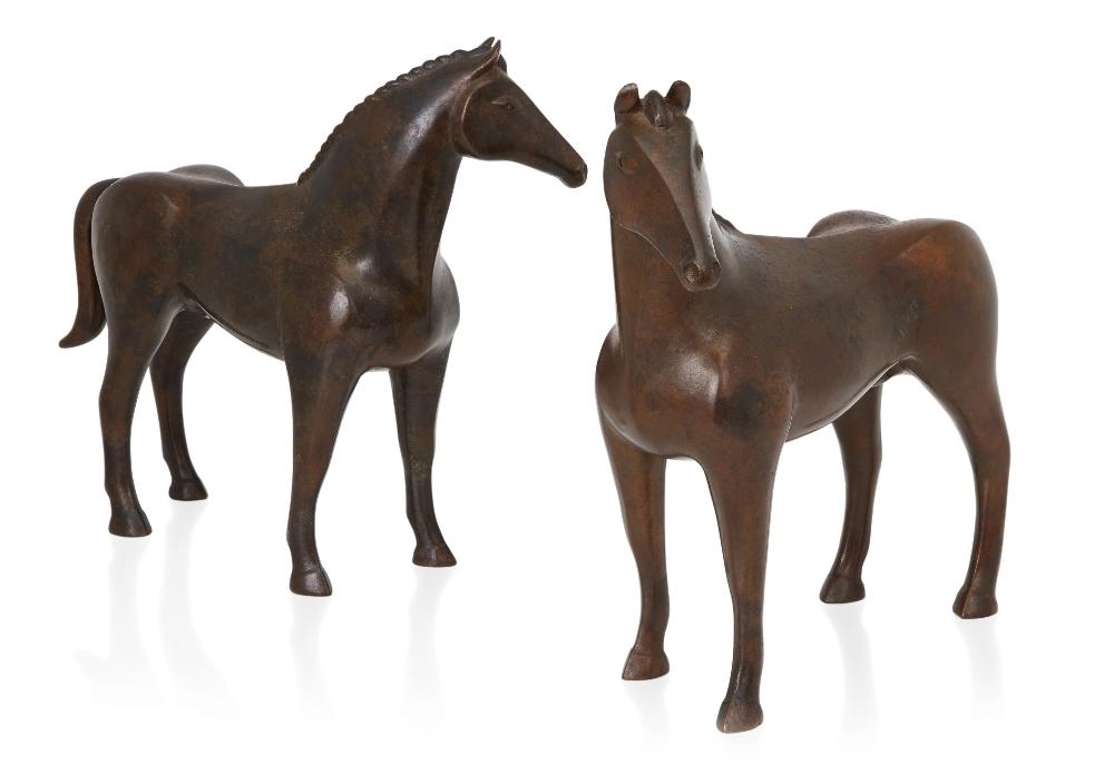 Freda Skinner | Near pair of stylised horse sculptures (1941) | MutualArt