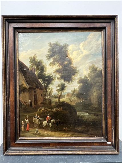 Flemish School, 19th Century | Paysage flamand animé | MutualArt