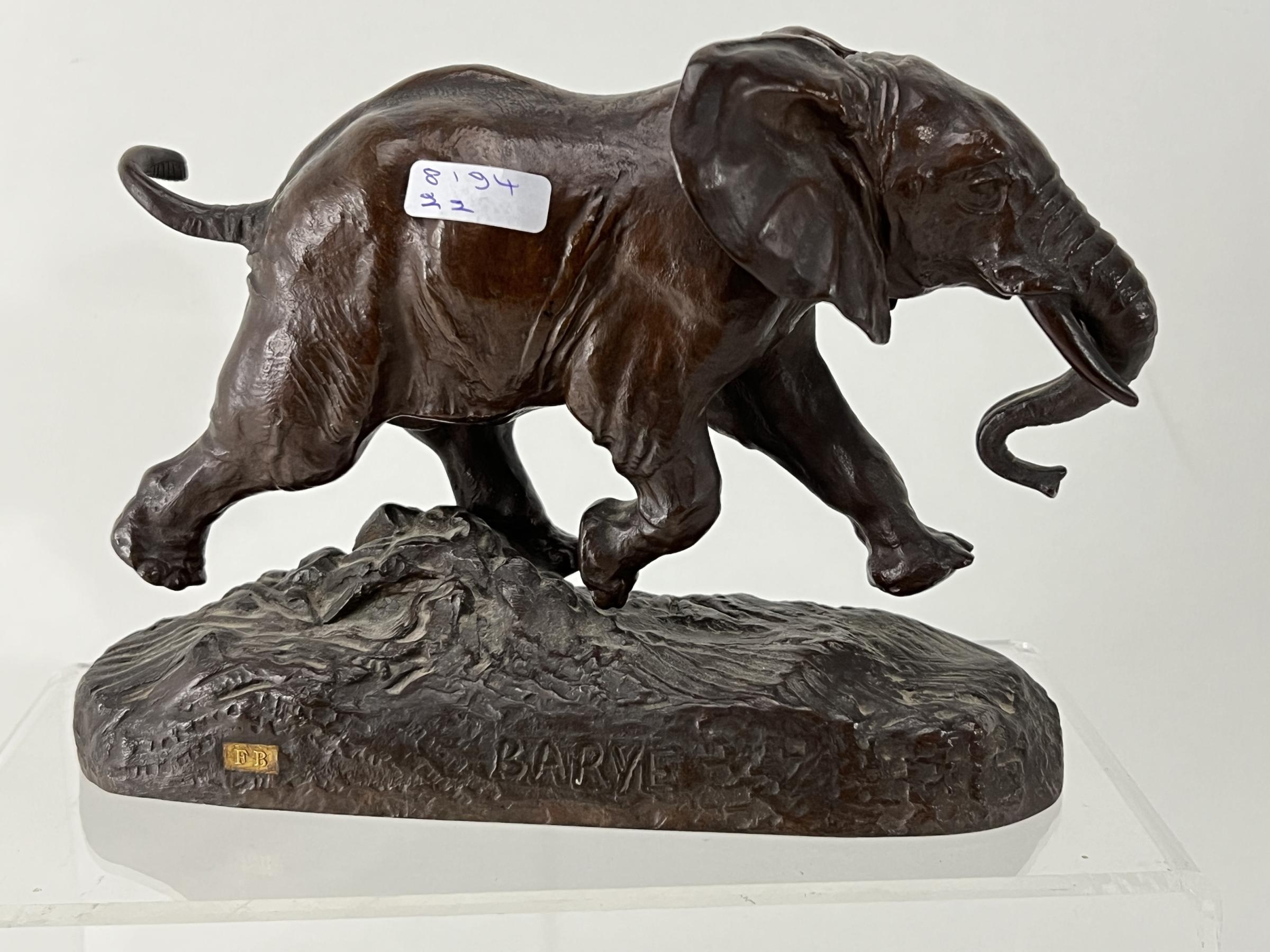 Antoine-Louis Barye | Éléphant du Sénégal courant | MutualArt