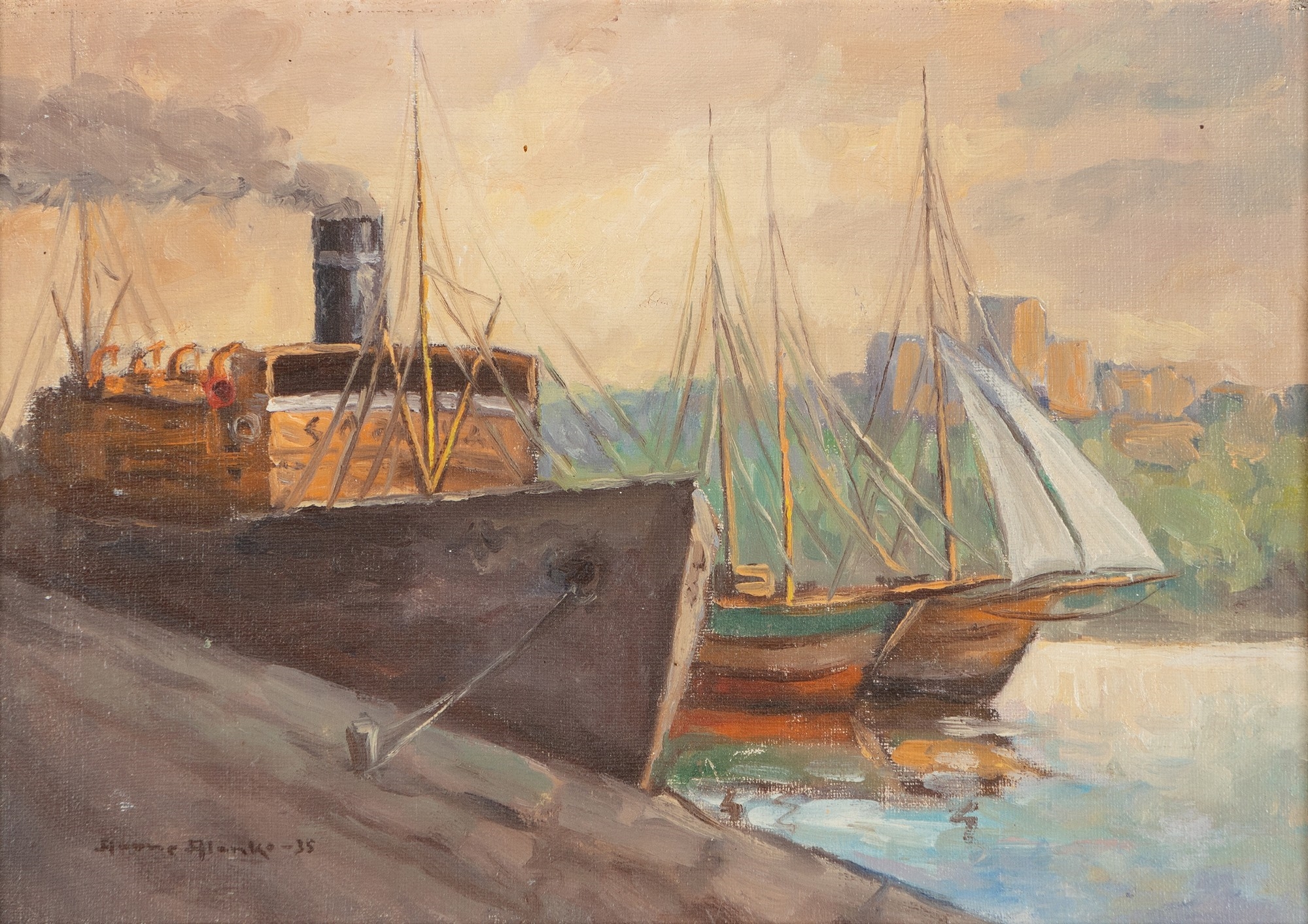 Aarne Alanko | Harbour scene | MutualArt