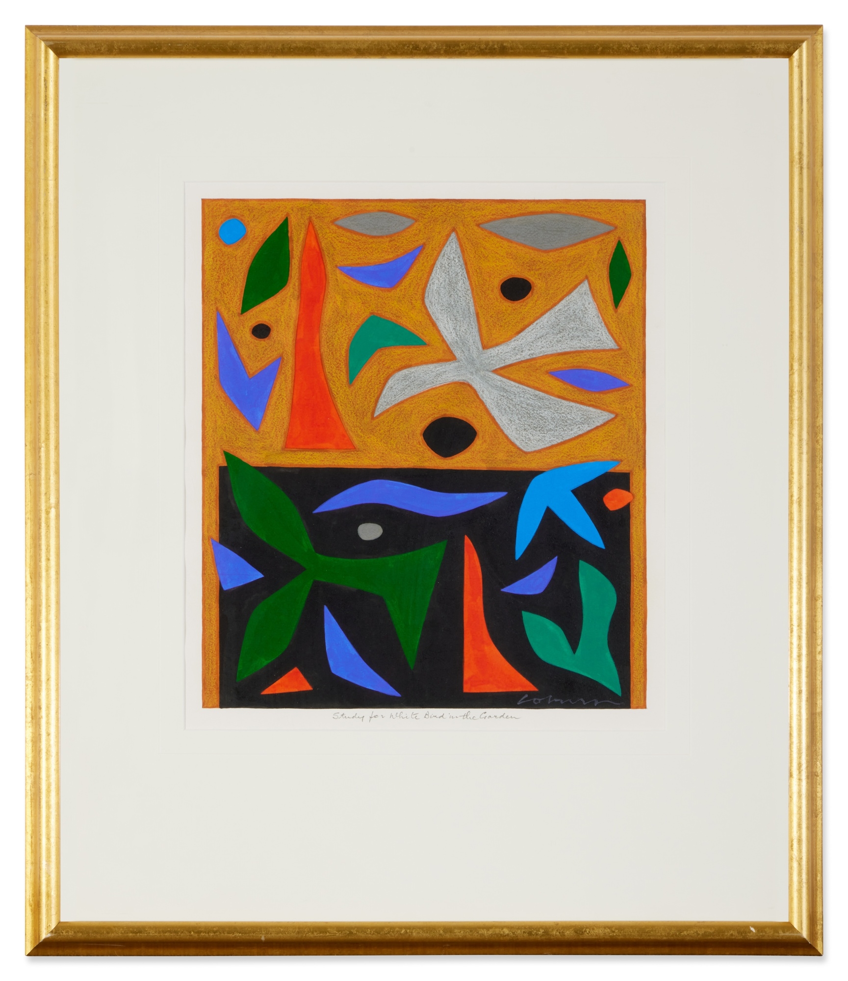 John Coburn | Study for White Bird in the Garden (1993) | MutualArt