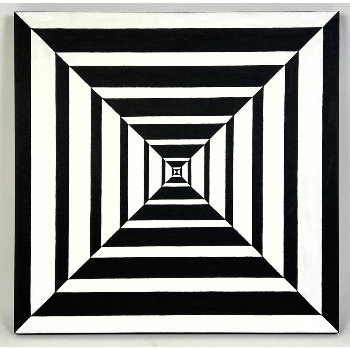 Ray Fisher | Tim Ray Fisher Black and white Op Art acrylic painting on ...