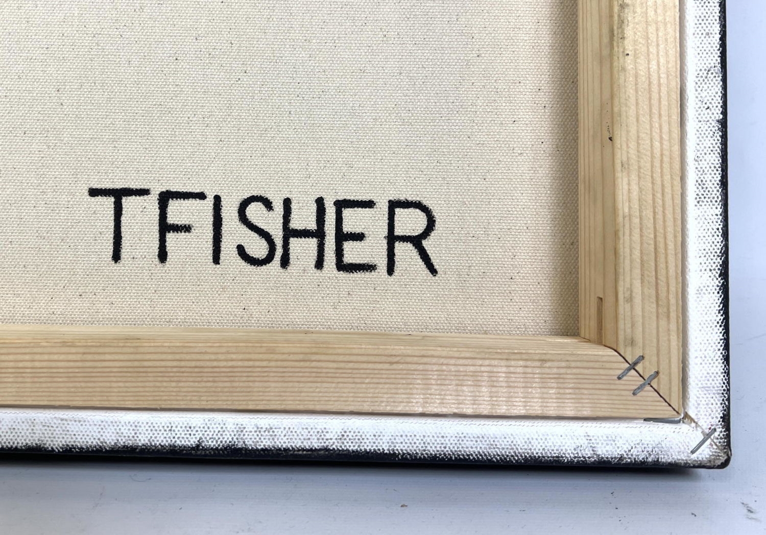 Ray Fisher | Tim Ray Fisher Black and white Op Art acrylic painting on ...