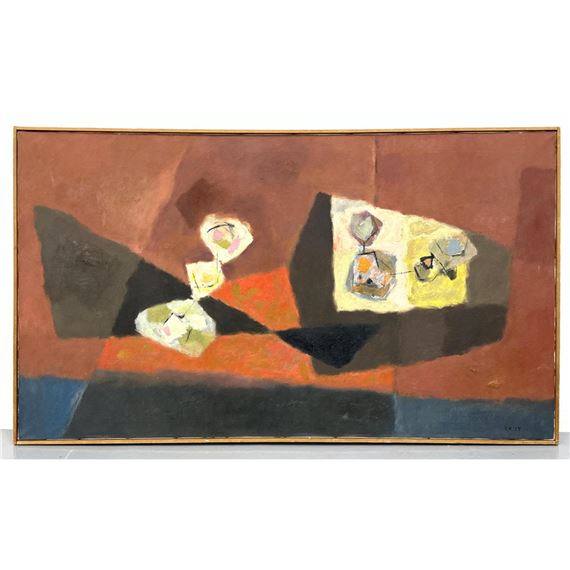 Richard Crist | RICHARD CRIST Abstract oil painting on canvas. '58 on ...