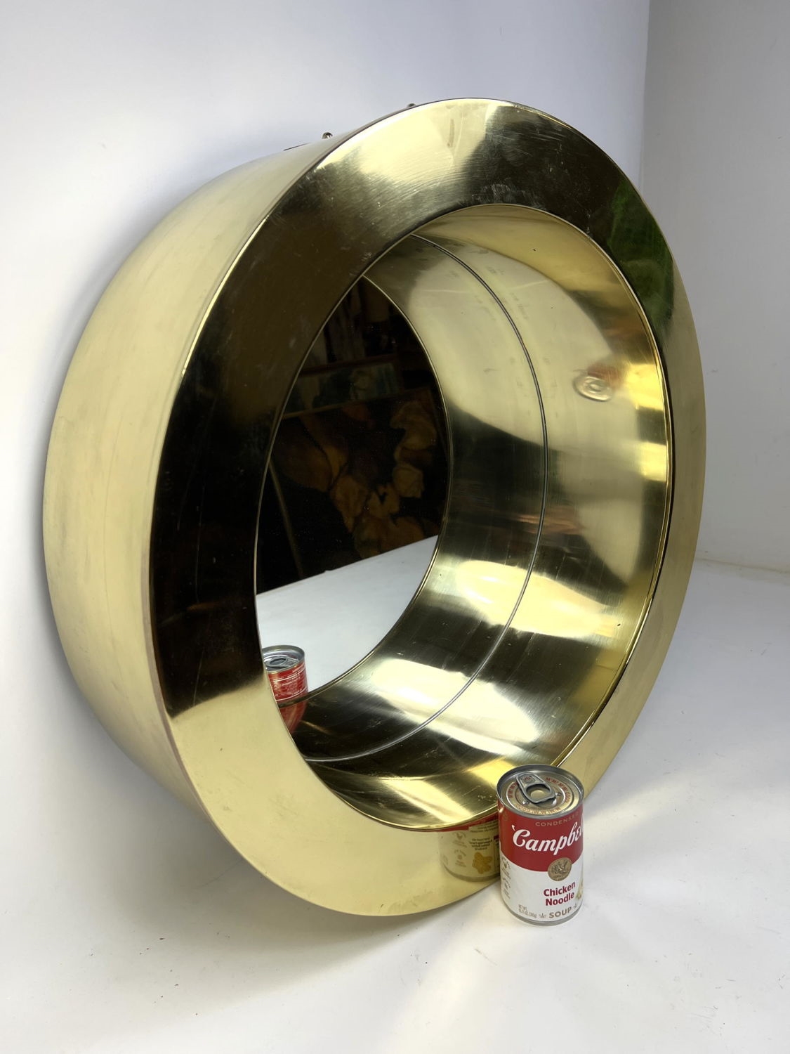 Curtis Jeré | C JERE Style Brass Wall Mirror. Port Hole Mirror. Deep ...