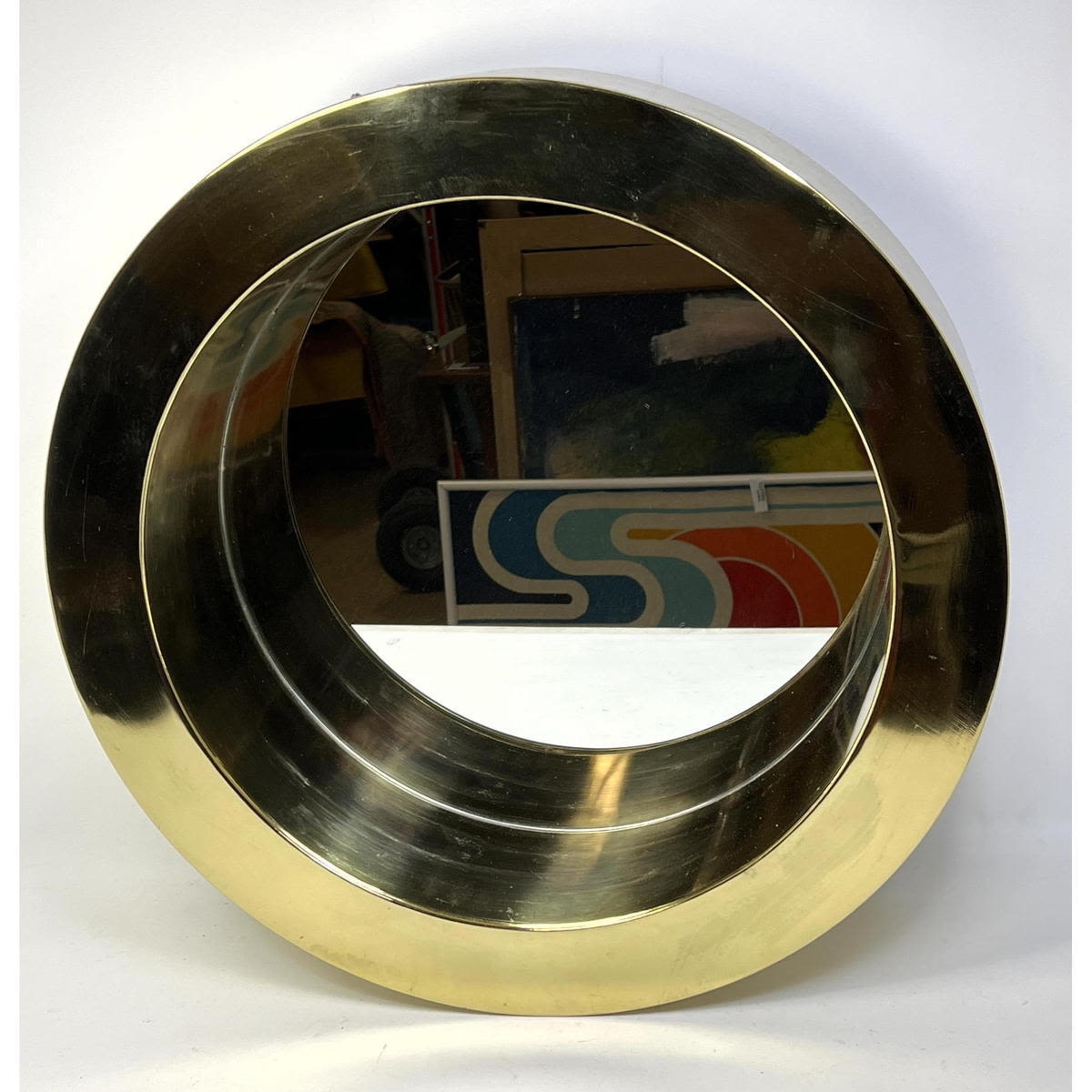 Curtis Jeré | C JERE Style Brass Wall Mirror. Port Hole Mirror. Deep ...