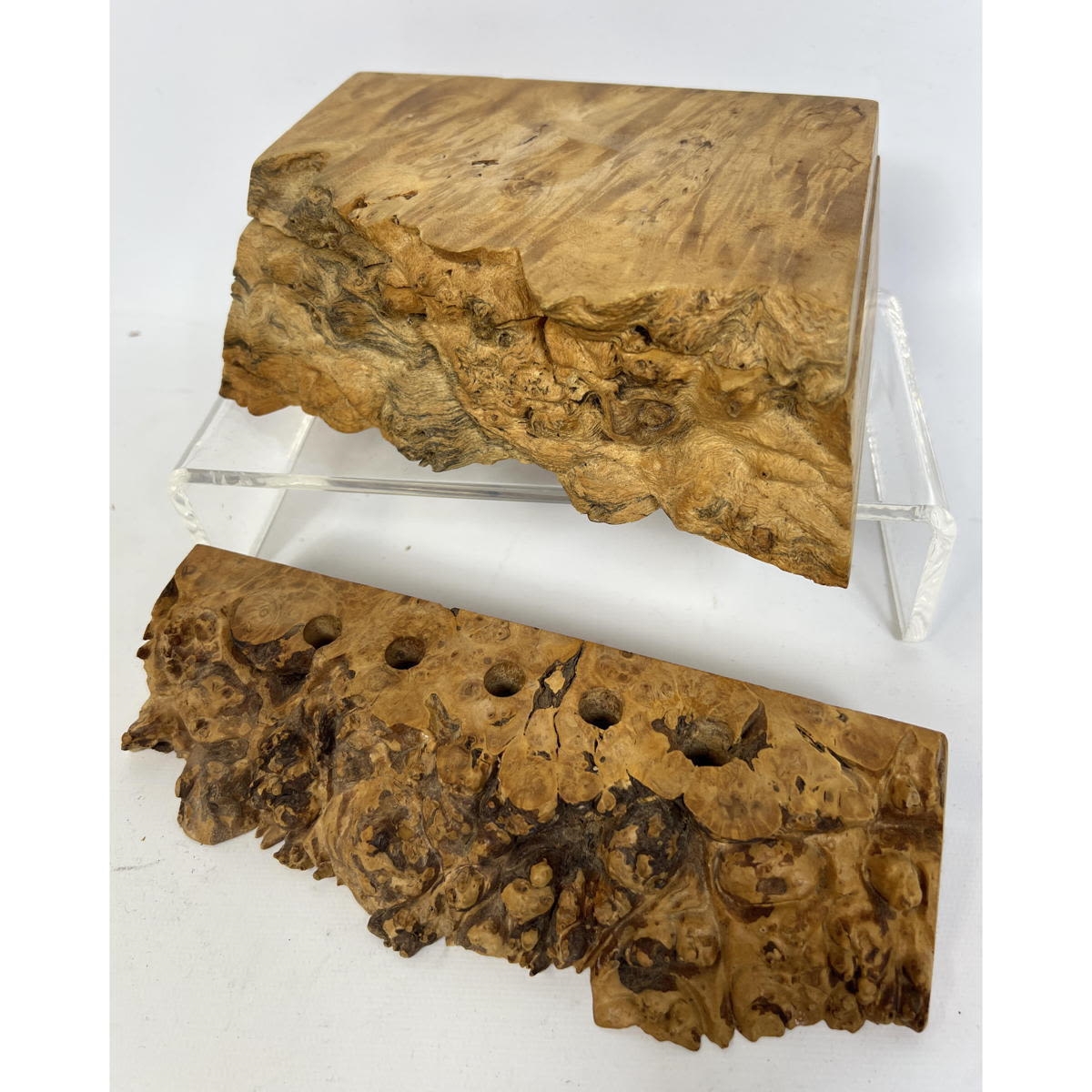 American Studio | 2pc Michael Elkan Studio Burl Wood Jewelry Box, Pen ...