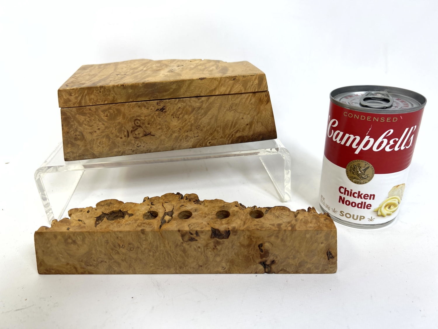 American Studio | 2pc Michael Elkan Studio Burl Wood Jewelry Box, Pen ...