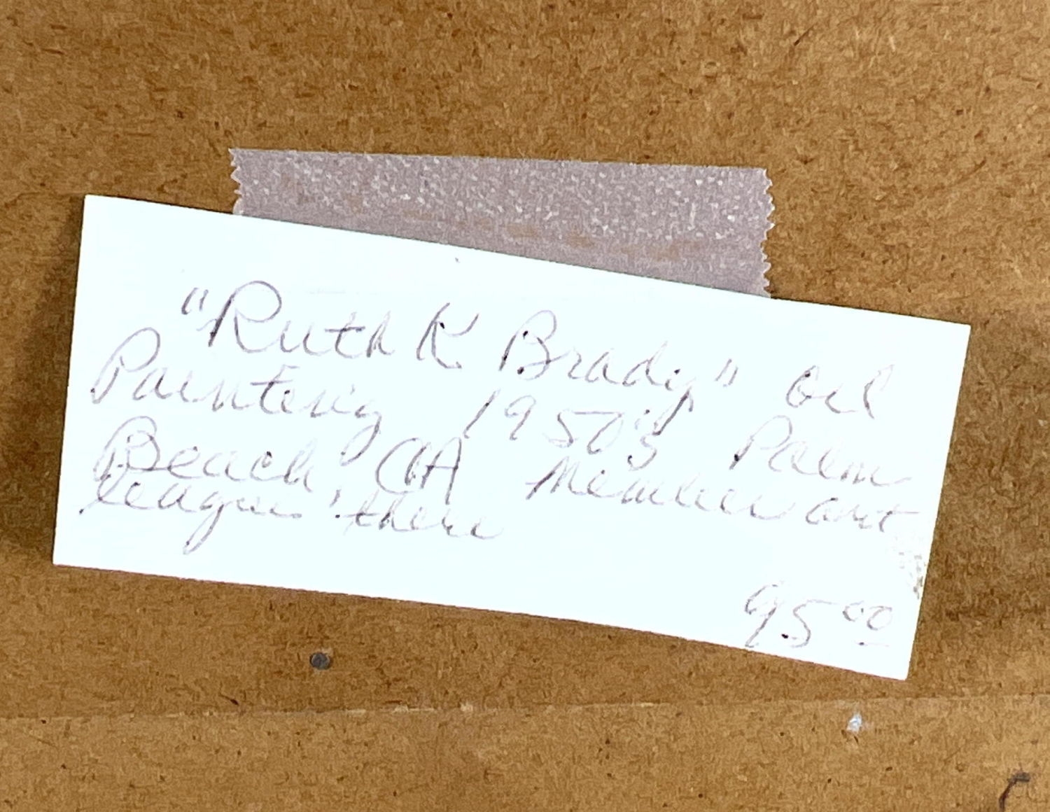 Ruth K. Brady | RUTH K BRADY painting on masonite of western desert ...