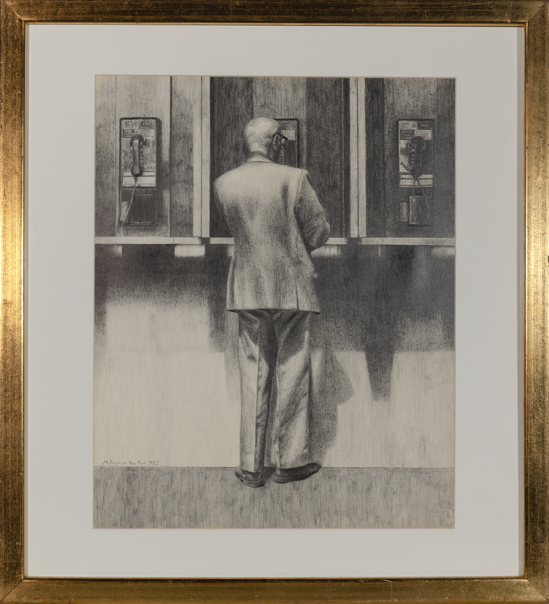 Max Ferguson | Man at Payphones (1982) | MutualArt