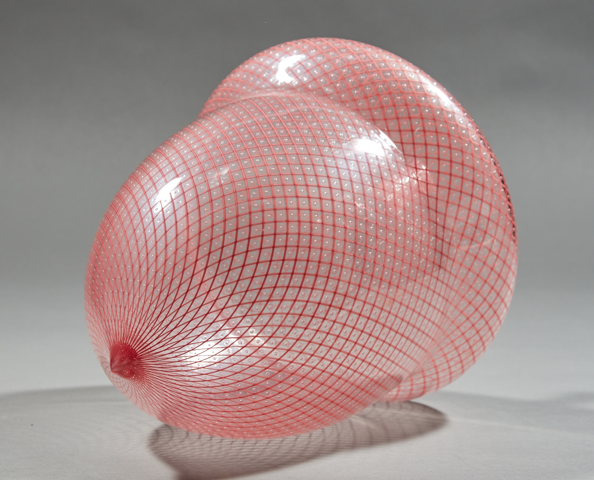 Dante Marioni | Venetian Style Red Reticello Glass Acorn Sculpture ...