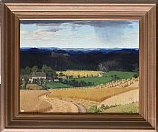 Fernand Vetcour | Paysage dans la vallée de l’Ourthe à Petit Bomal ...