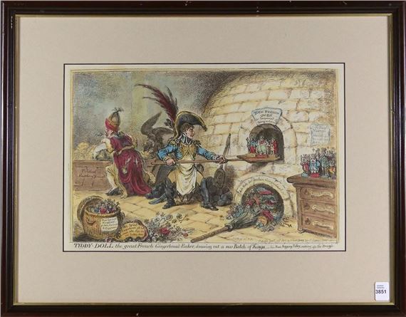 James Gillray | Tiddy-Doll the great French-Gingerbread-Baker, drawing ...