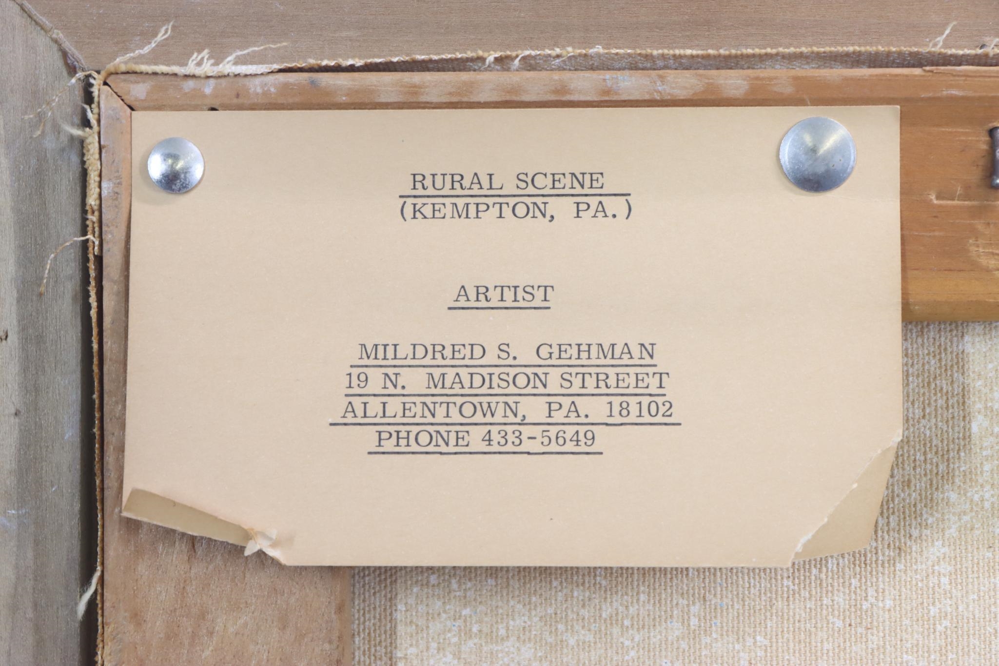 Mildred S. Gehman | Snow swept landscape with a stream | MutualArt