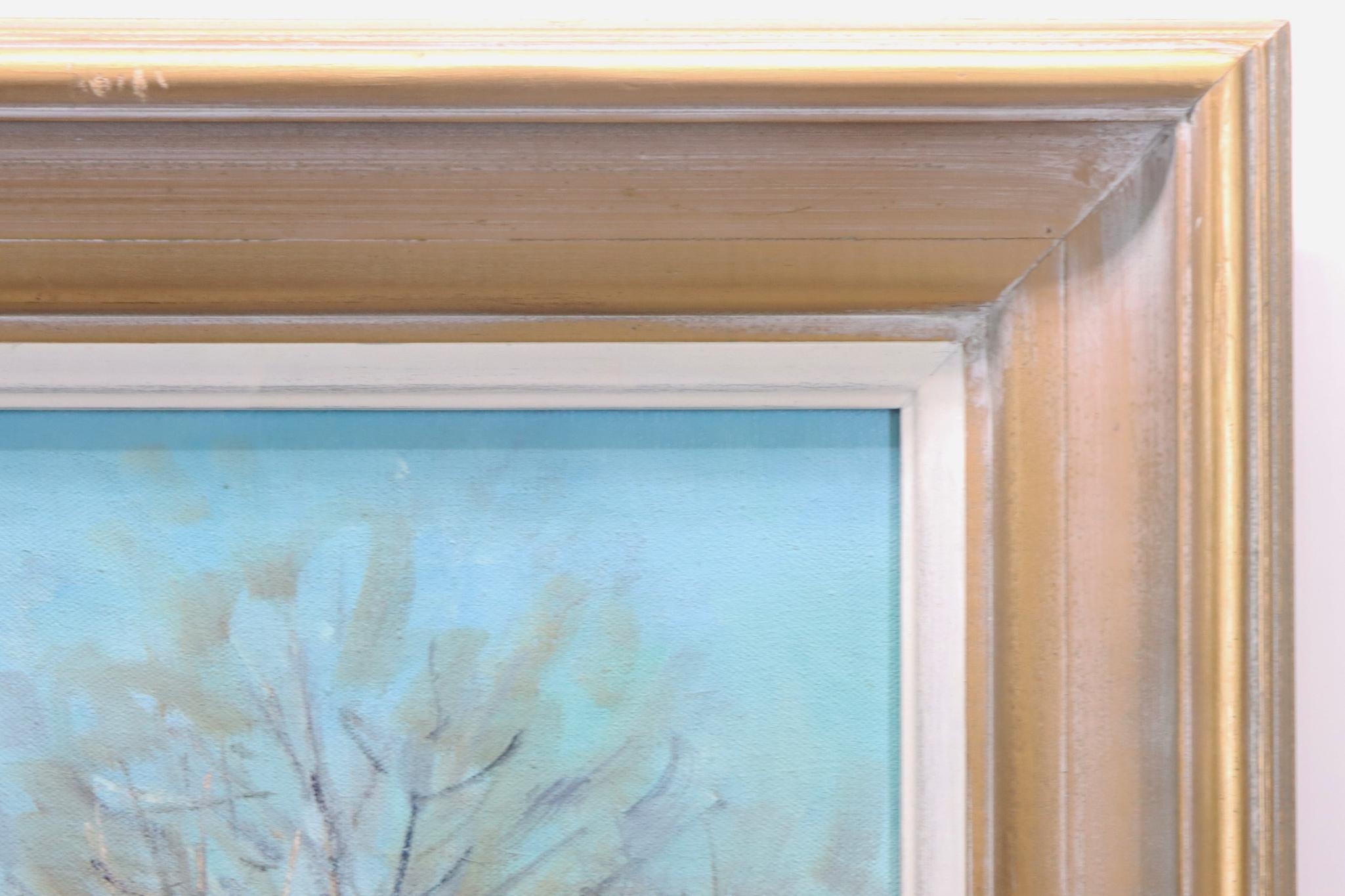 Mildred S. Gehman | Snow swept landscape with a stream | MutualArt