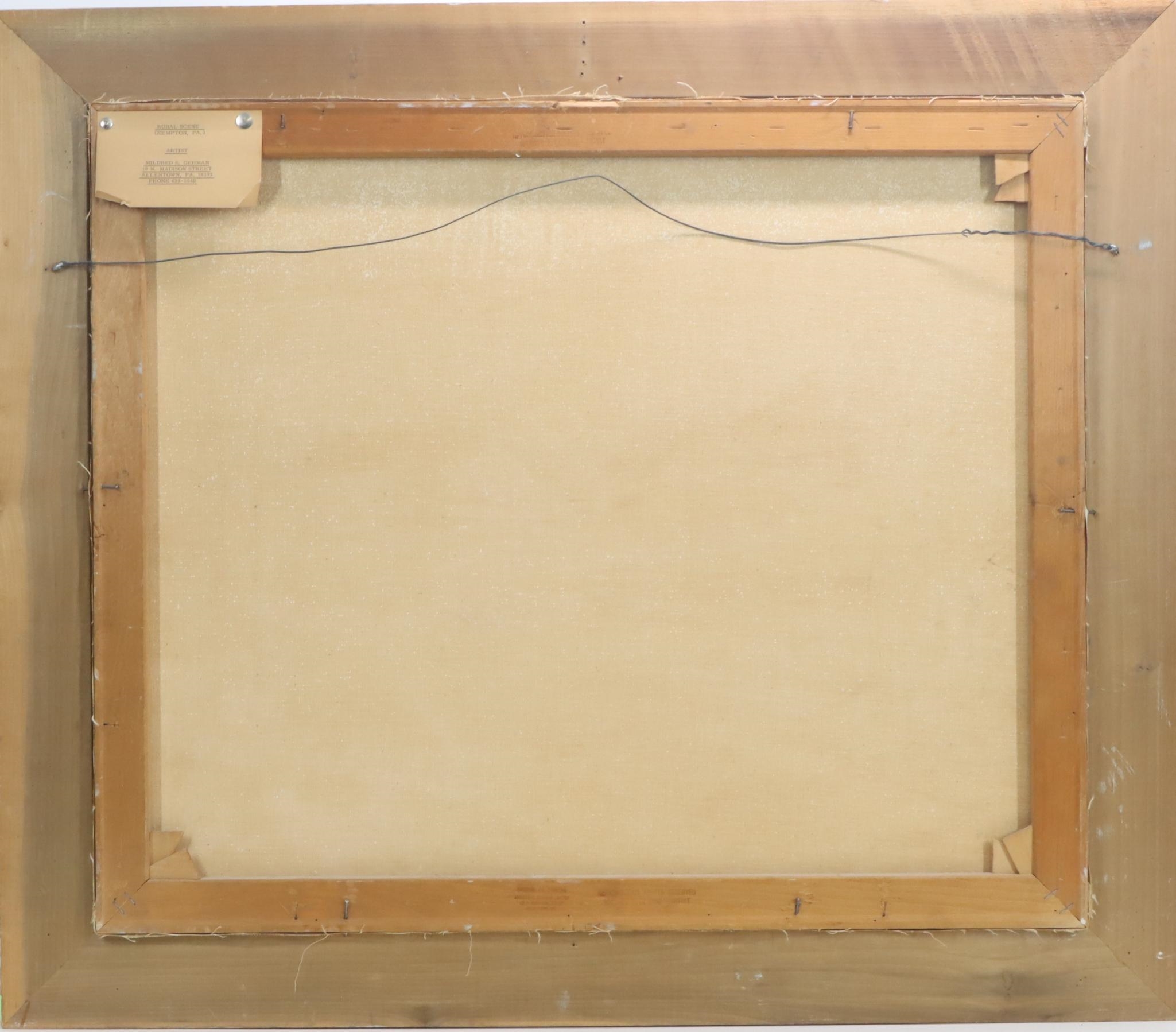 Mildred S. Gehman | Snow swept landscape with a stream | MutualArt